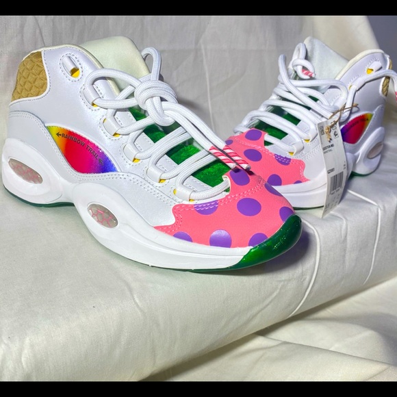 Reebok | Shoes | Limited Edition Candy Land Reebok Question Mid Youth ...